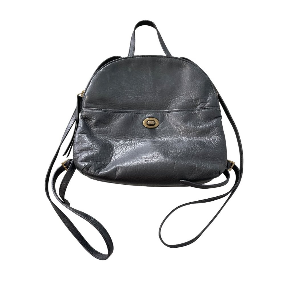 Margot New York Camille Pebbled Leather Backpack Turn… - Gem